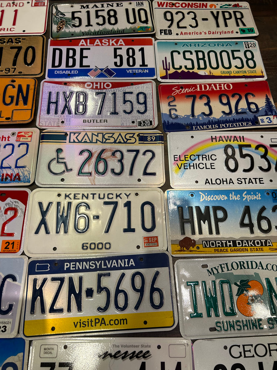 Vintage USA Number Plates – Midwest Trader